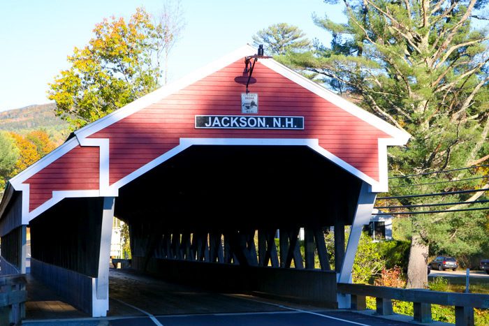 Photographing the Jackson Covered Bridge Located Over the Ellis River ...